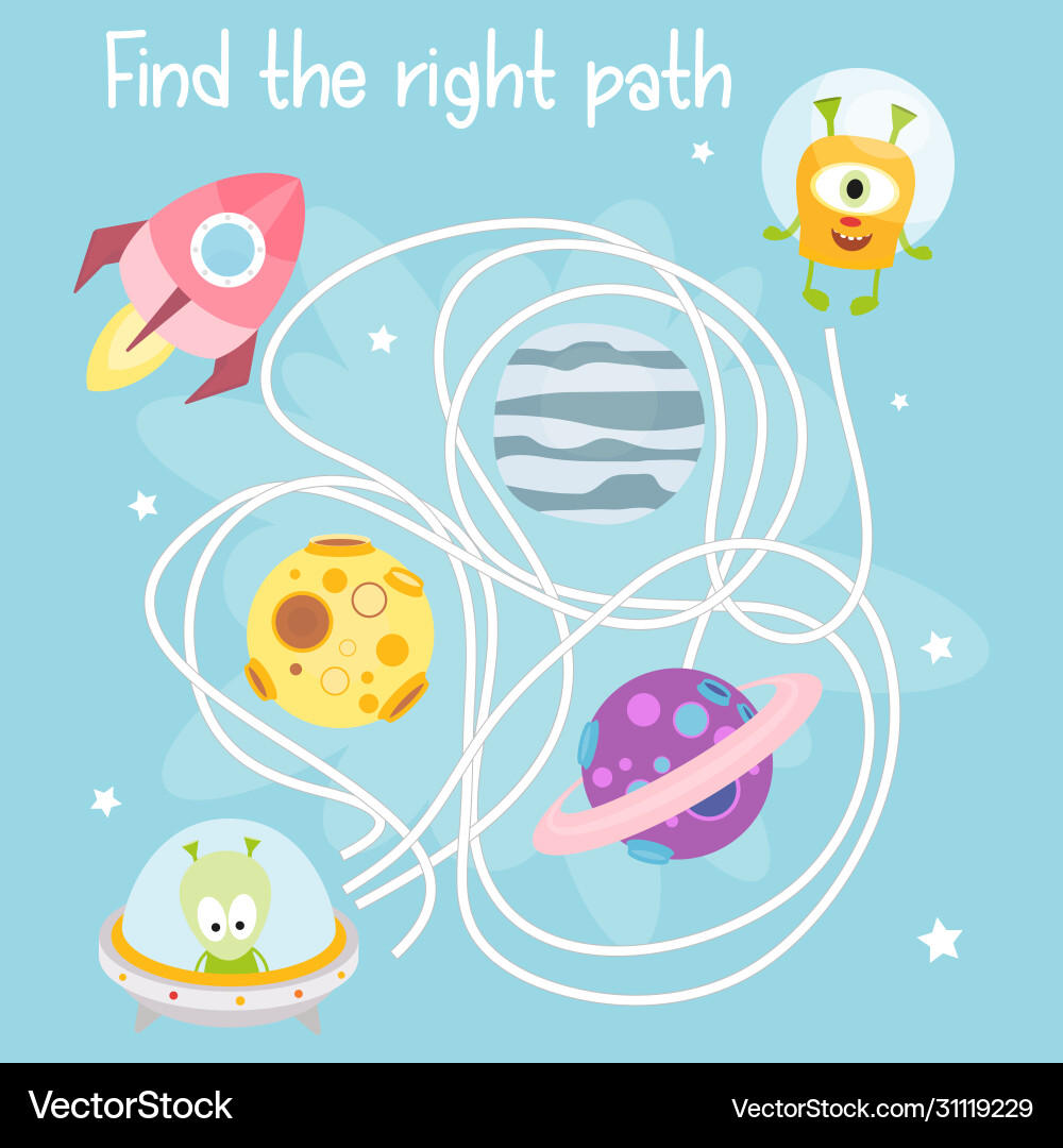 Space labyrinth Royalty Free Vector Image - VectorStock