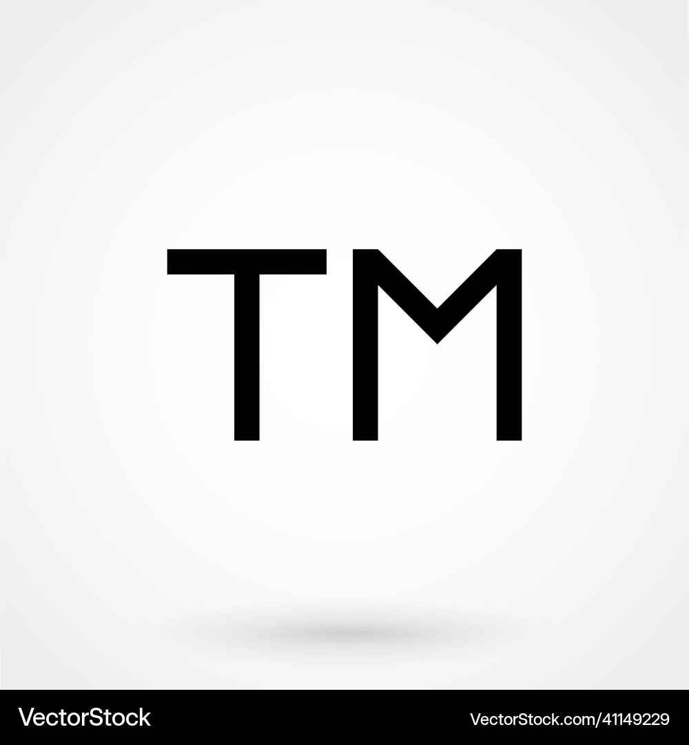 Trademark symbol icon in a simple style Royalty Free Vector