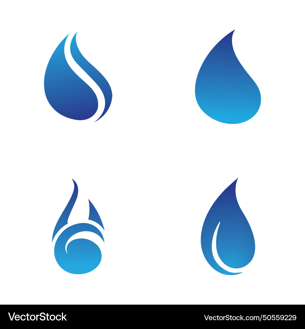 Water drop logo template Royalty Free Vector Image