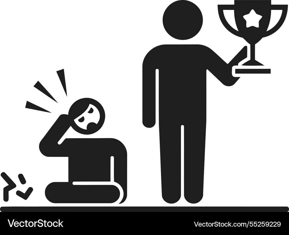 Winning and losing icon Royalty Free Vector Image