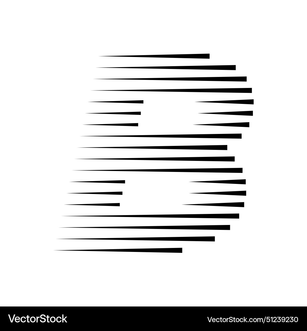 B letter lines logo icon Royalty Free Vector Image