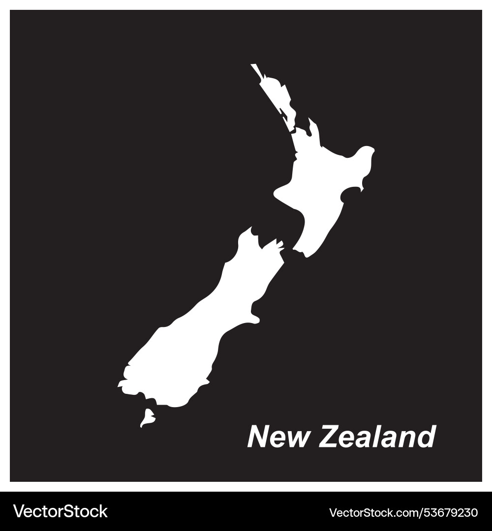 New zealand map Royalty Free Vector Image - VectorStock