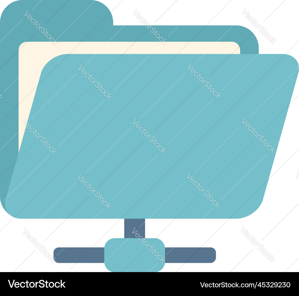 Ordner-Symbol flache Schaltfläche Web Lizenzfreier Vektor