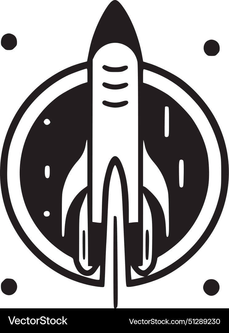 Space - minimalist and flat logo Royalty Free Vector Image