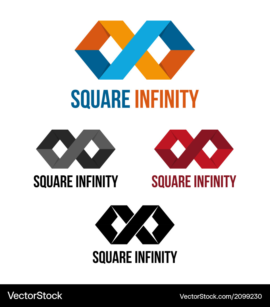Square infinity Royalty Free Vector Image - VectorStock