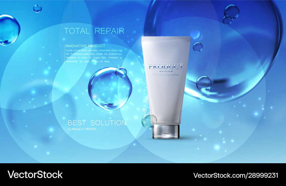 Cosmetics product ads poster template Royalty Free Vector