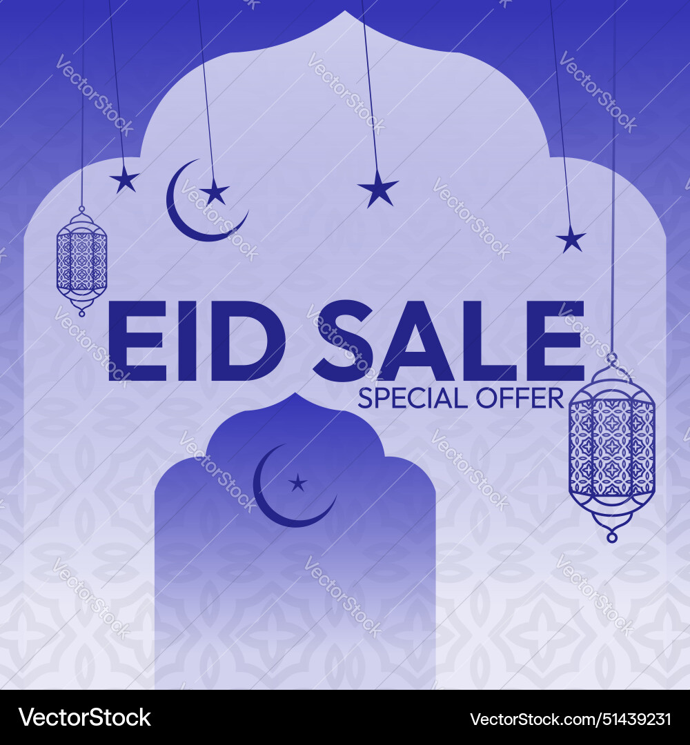 Eid sale Royalty Free Vector Image - VectorStock
