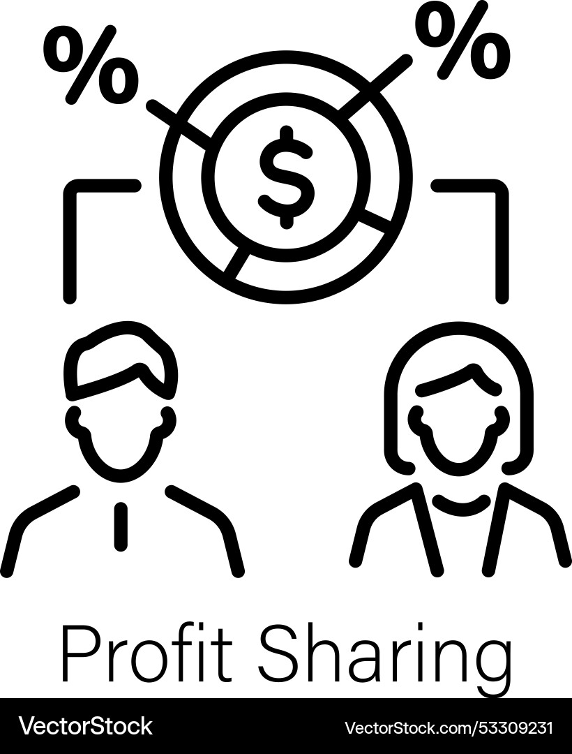 Profit sharing Royalty Free Vector Image - VectorStock
