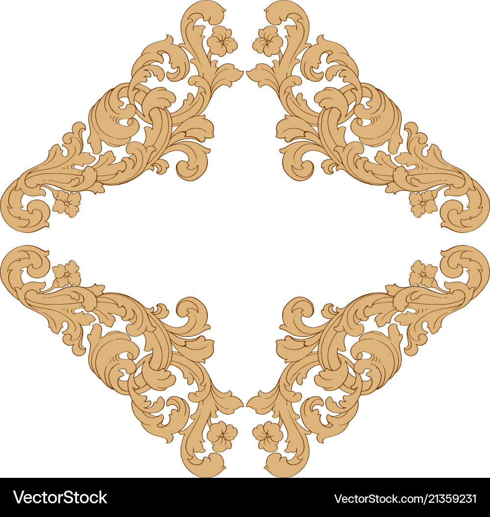 Retro baroque decorations element Royalty Free Vector Image