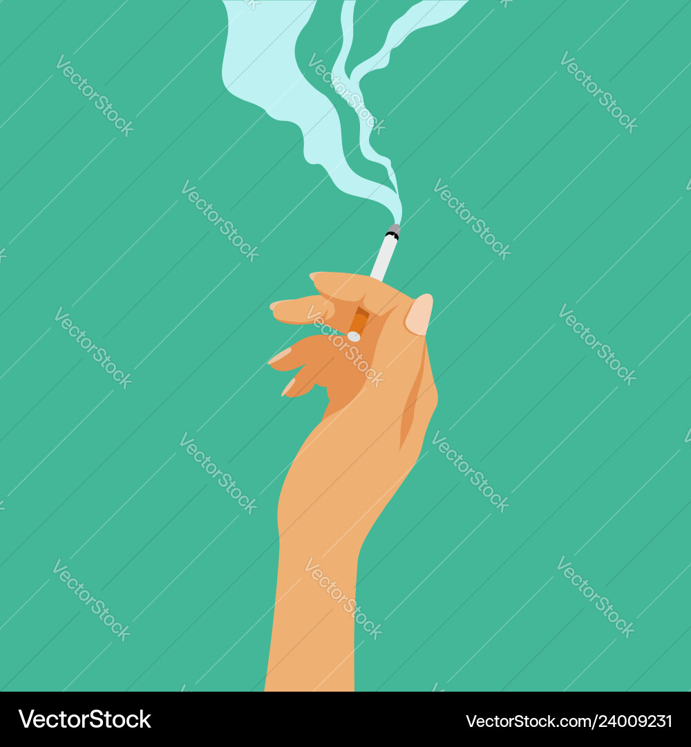 Smoking Addiction Concept Royalty Free Vector Image