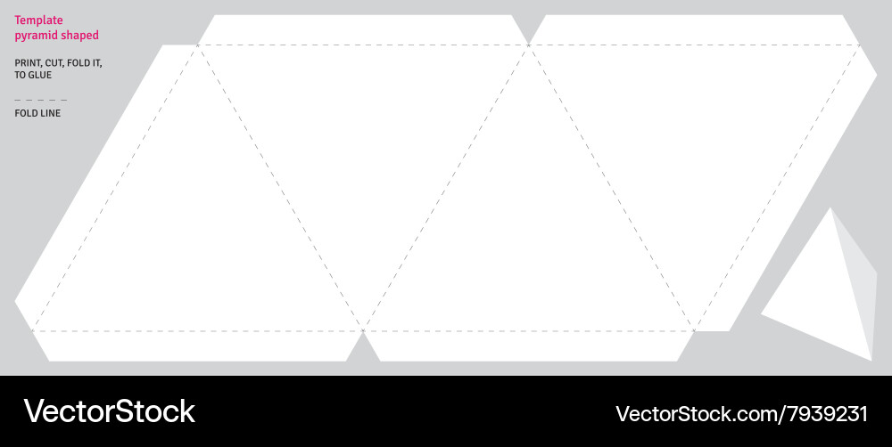 Template pyramid shaped Royalty Free Vector Image