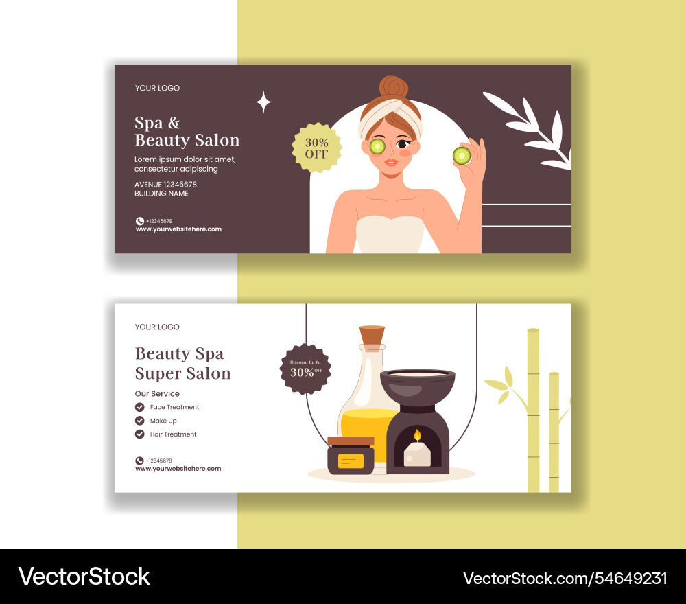 Wellness and beauty spa for horizontal banner Vector Image