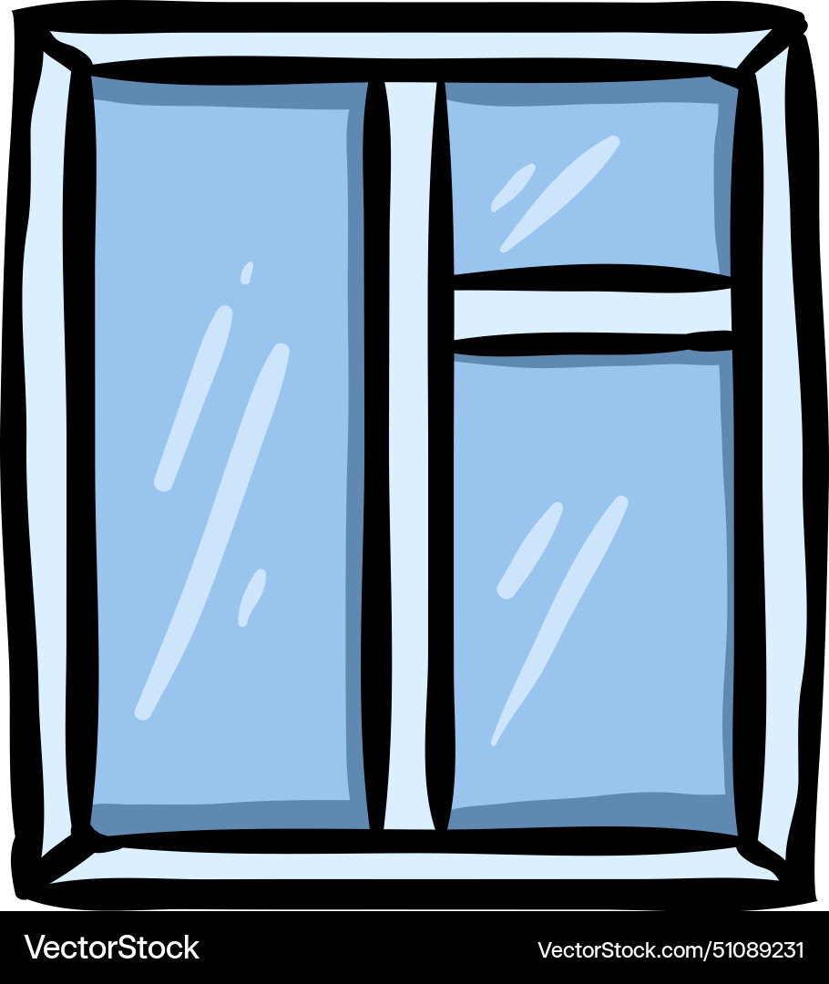 Window - hand drawn doodle icon Royalty Free Vector Image