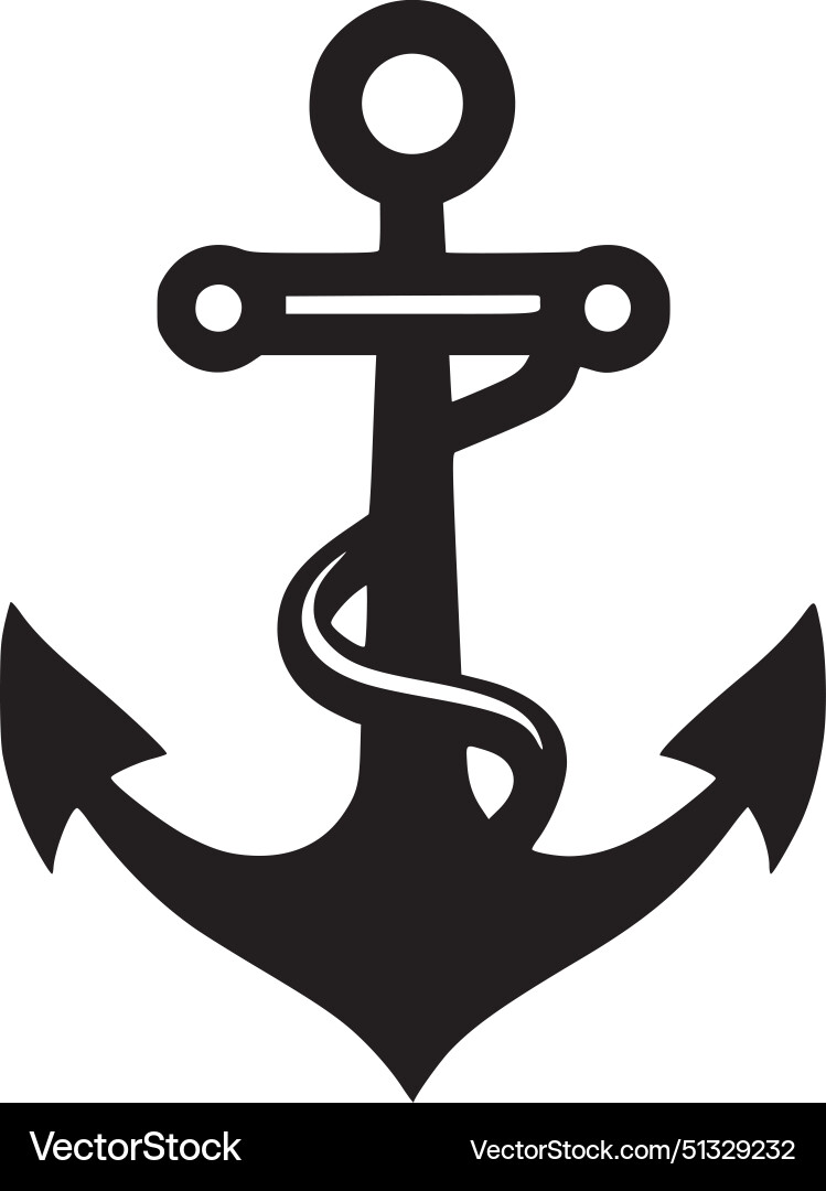 Anchor - minimalist and simple silhouette Vector Image