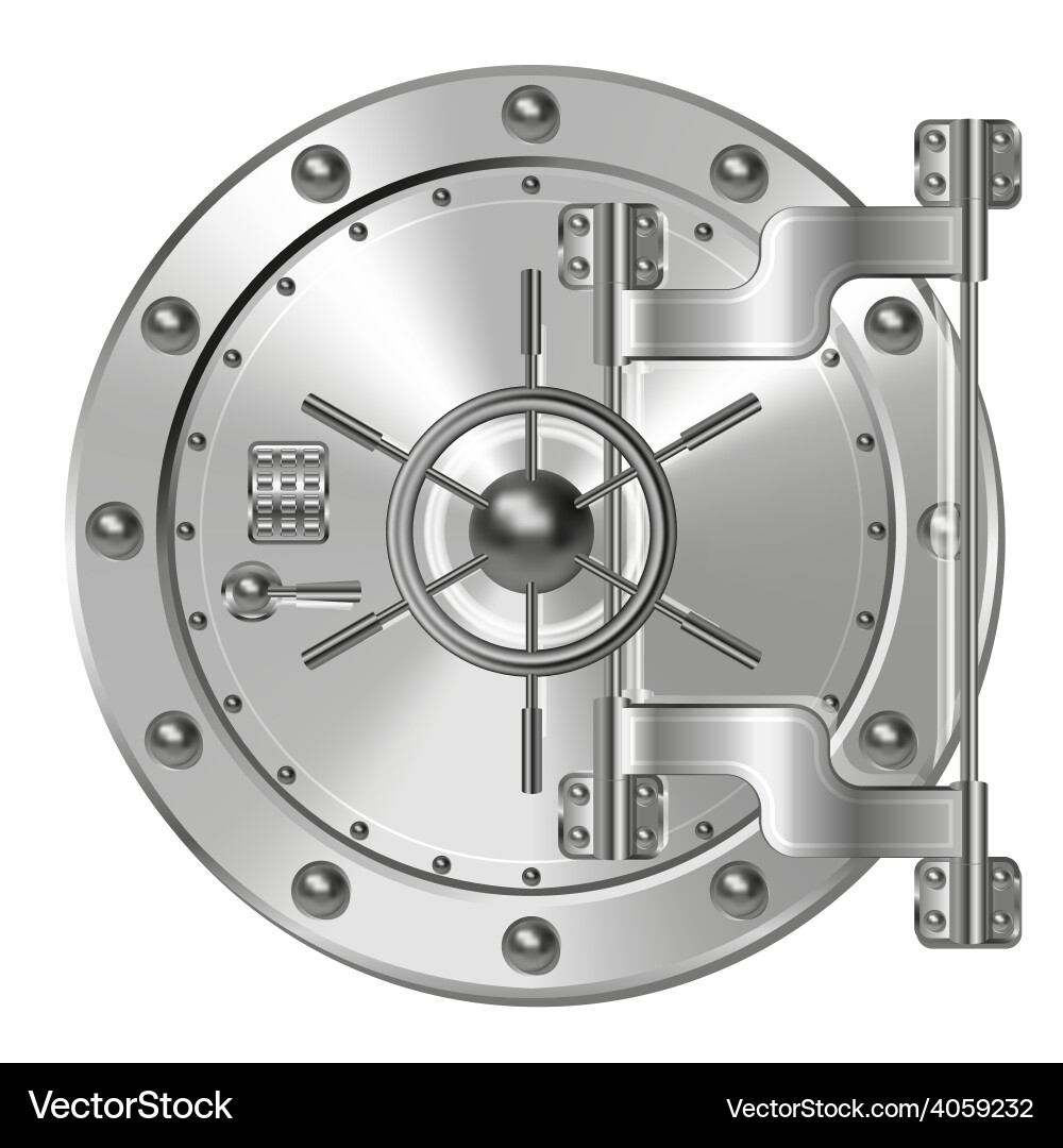 Bank doors Royalty Free Vector Image - VectorStock