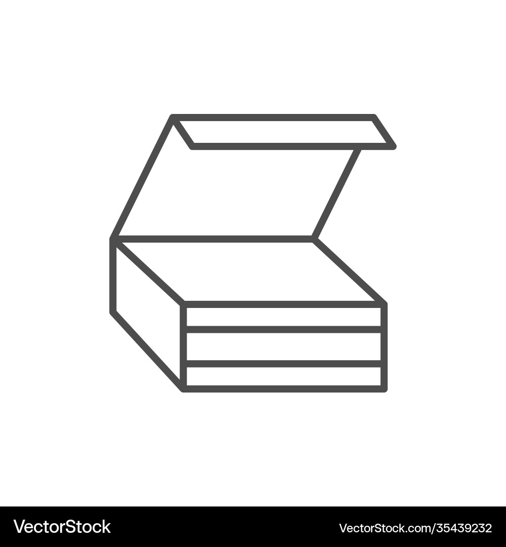 Food package line outline icon Royalty Free Vector Image
