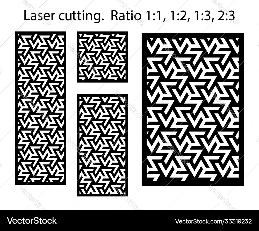 Intricate Laser Cut Panel Pattern Royalty Free Vector Image