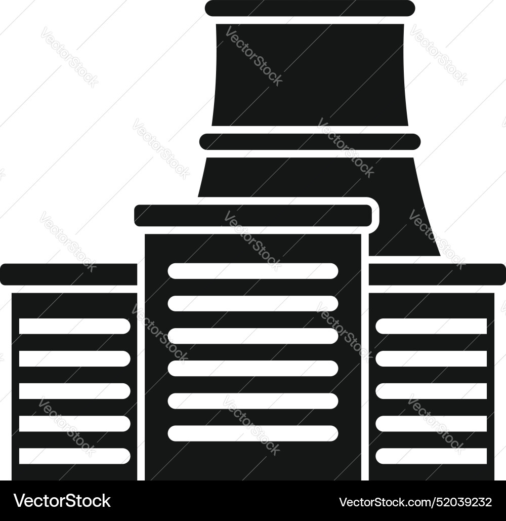 Nuclear power plant generating clean energy Vector Image