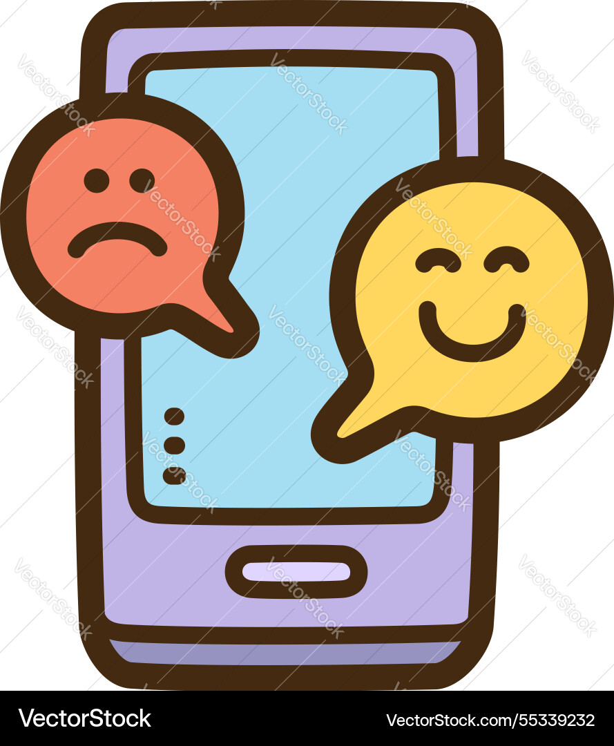 Reactions - social media doodle art Royalty Free Vector
