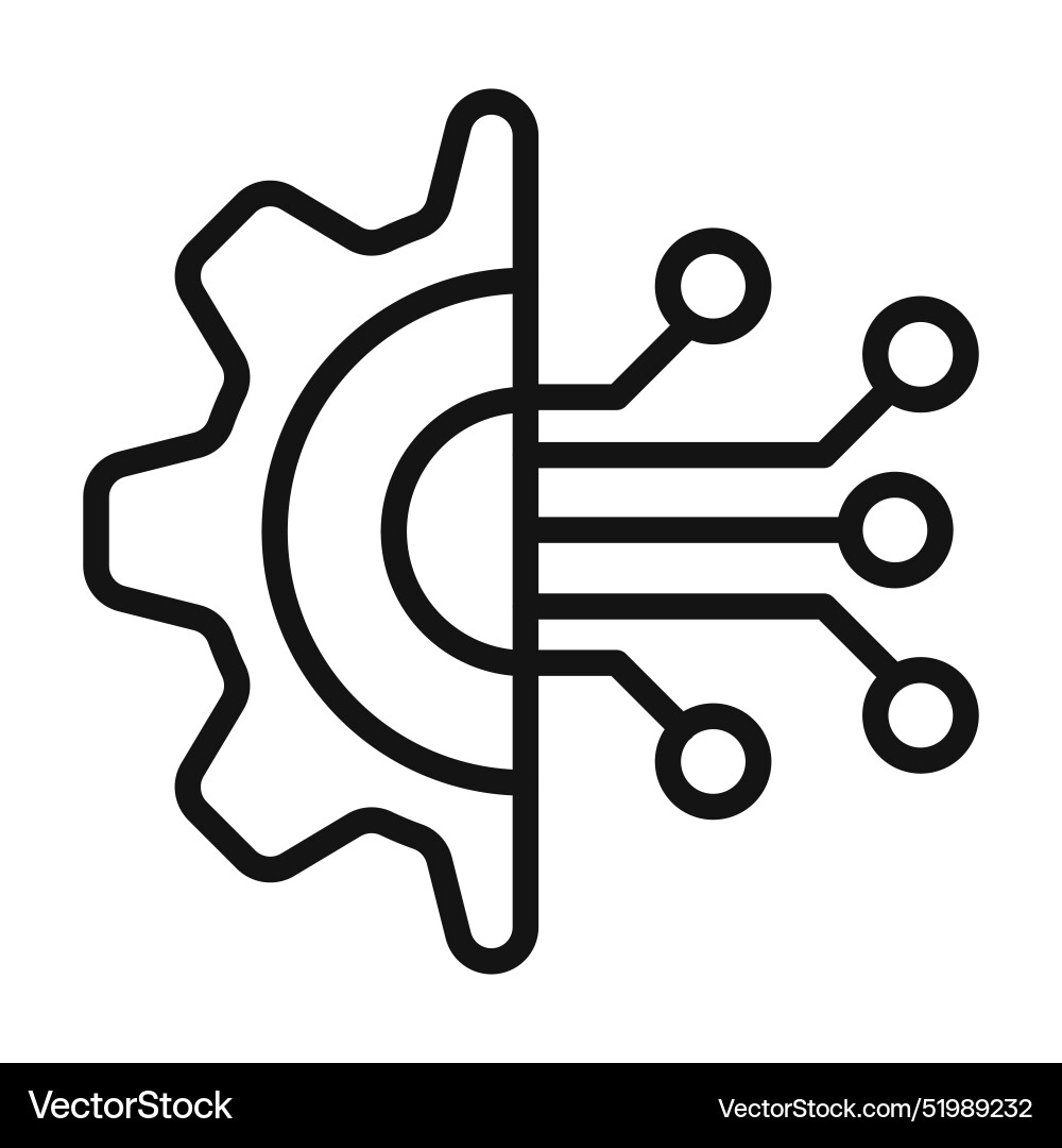 Technology icon mark in filled style Royalty Free Vector