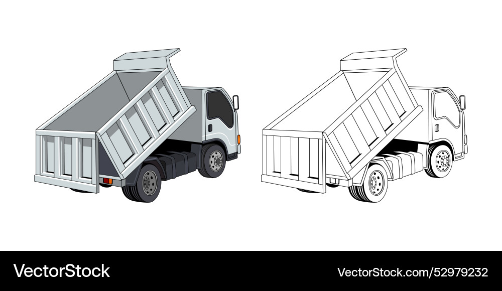 Tipper truck cartoon design Royalty Free Vector Image