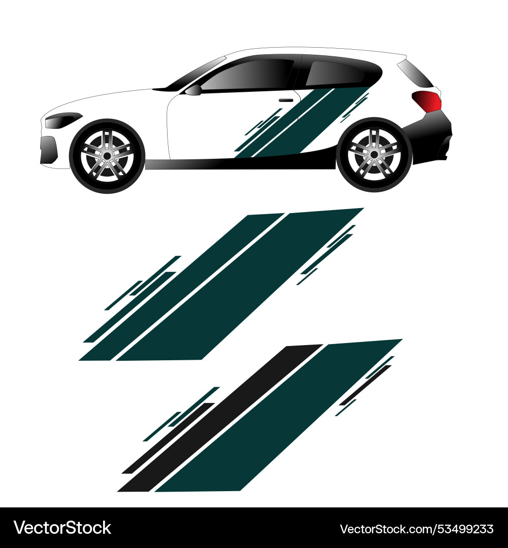 Car Wrap Decal - Racing Stripes Royalty Free Vector Image