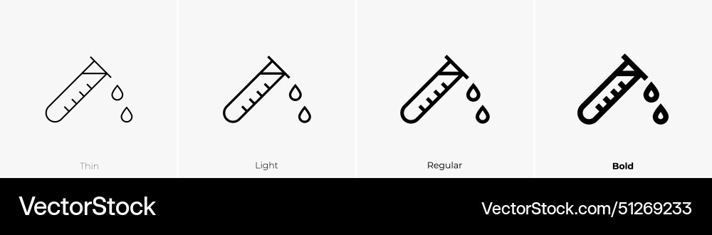 Corrosive icon thin light regular and bold style Vector Image