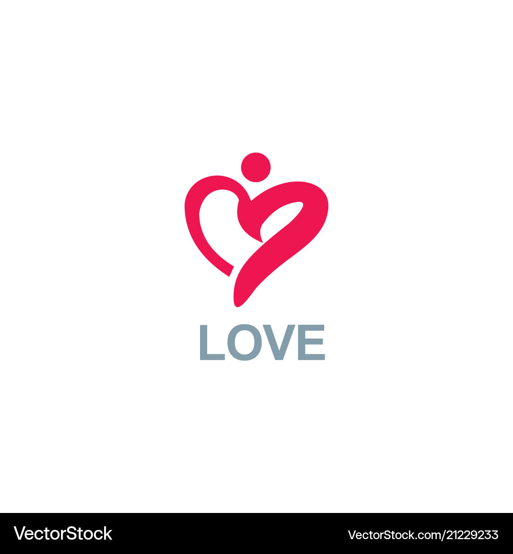 Love man logo Royalty Free Vector Image - VectorStock