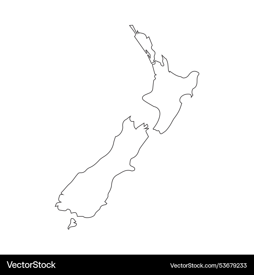 New zealand map Royalty Free Vector Image - VectorStock