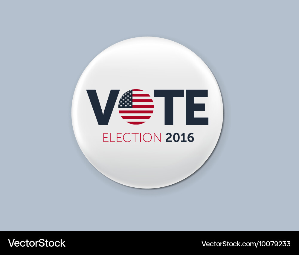 Realistic round badge with shadow presidential Vector Image