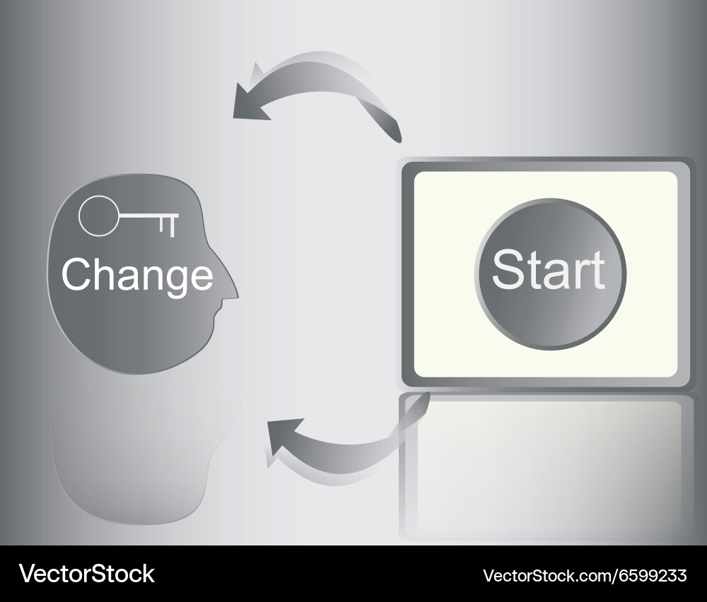Start to change Royalty Free Vector Image - VectorStock