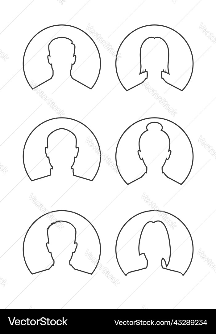 Avatars line Royalty Free Vector Image - VectorStock
