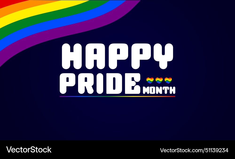 Celebrate love captivating pride month text Vector Image