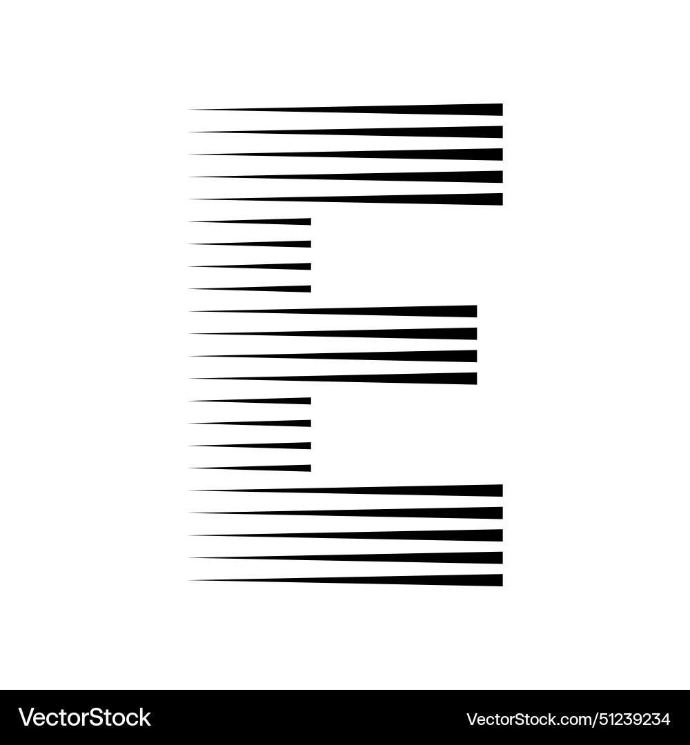E letter lines logo icon Royalty Free Vector Image