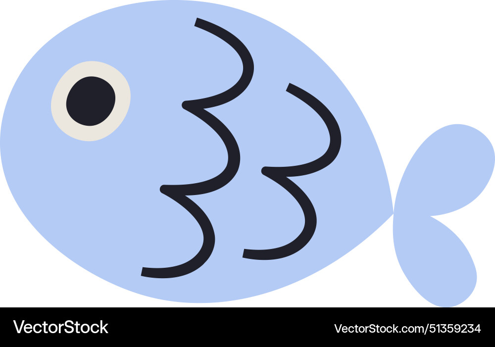 Funny cartoon fish Royalty Free Vector Image - VectorStock