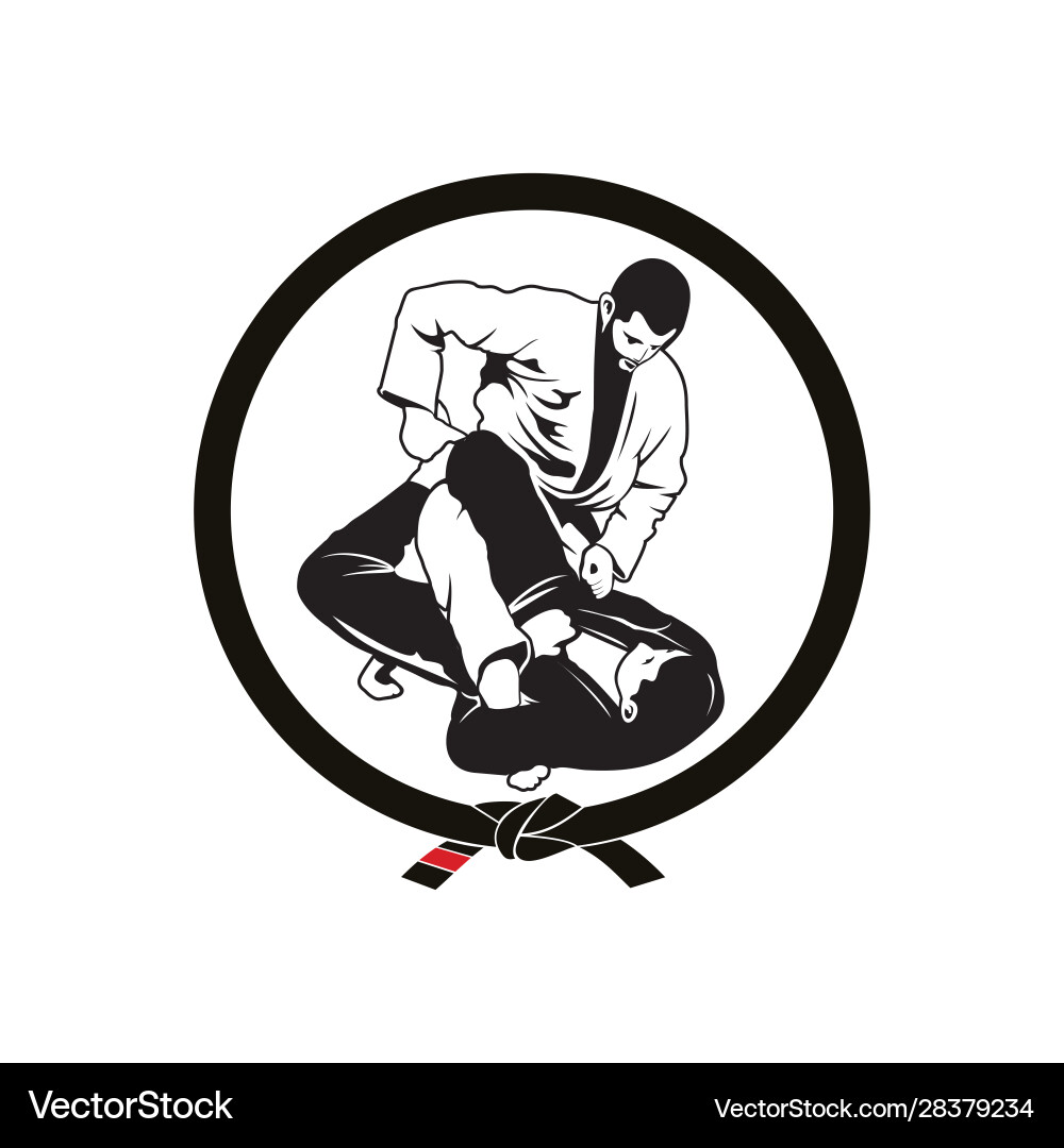 Jiu jitsu logo Royalty Free Vector Image - VectorStock