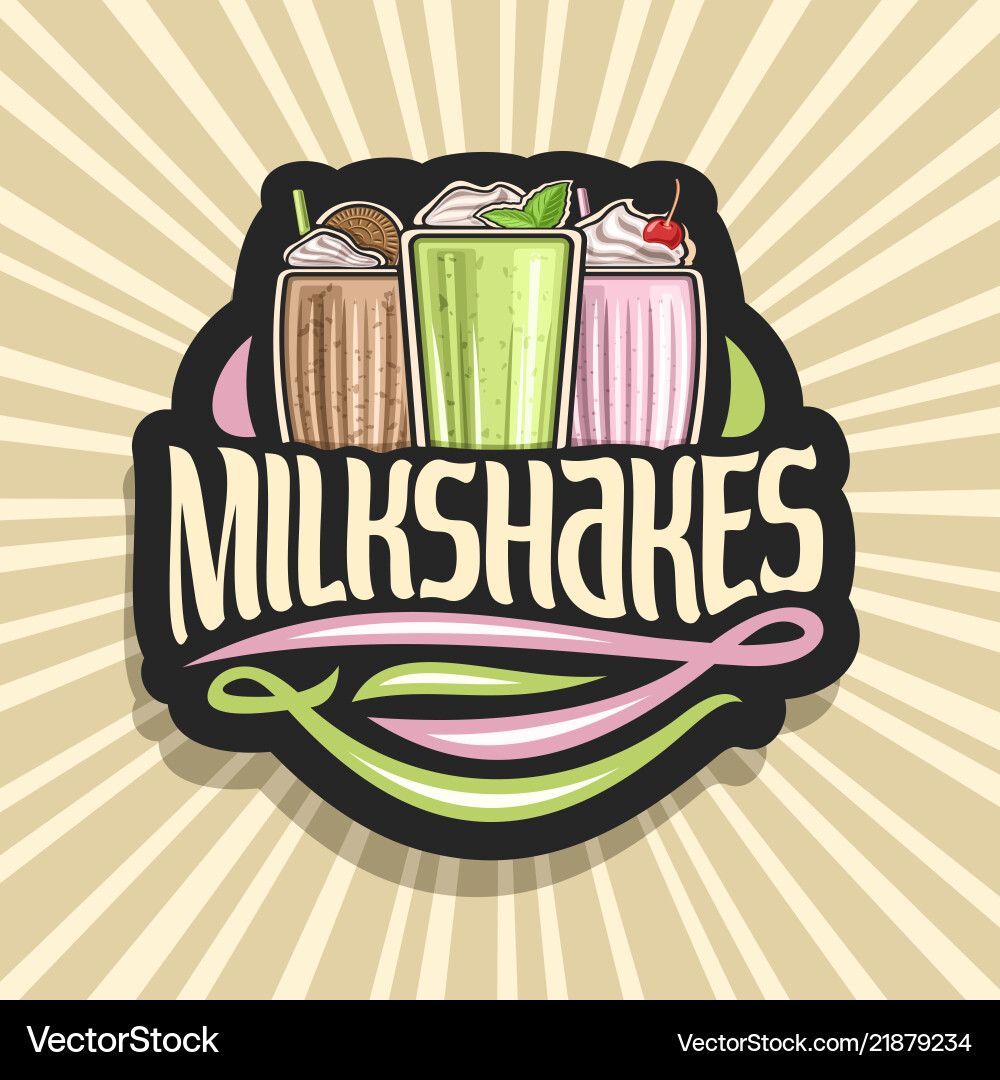 Logo for milkshakes Royalty Free Vector Image - VectorStock