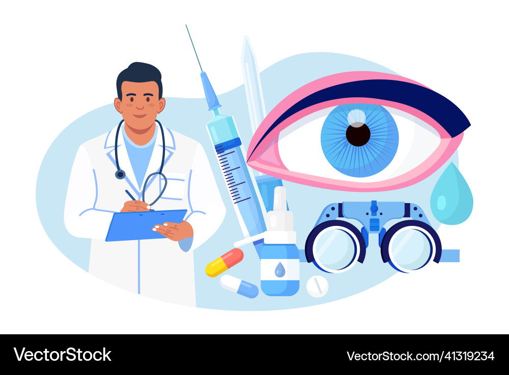 Ophthalmology medicine and optical eyesight Vector Image