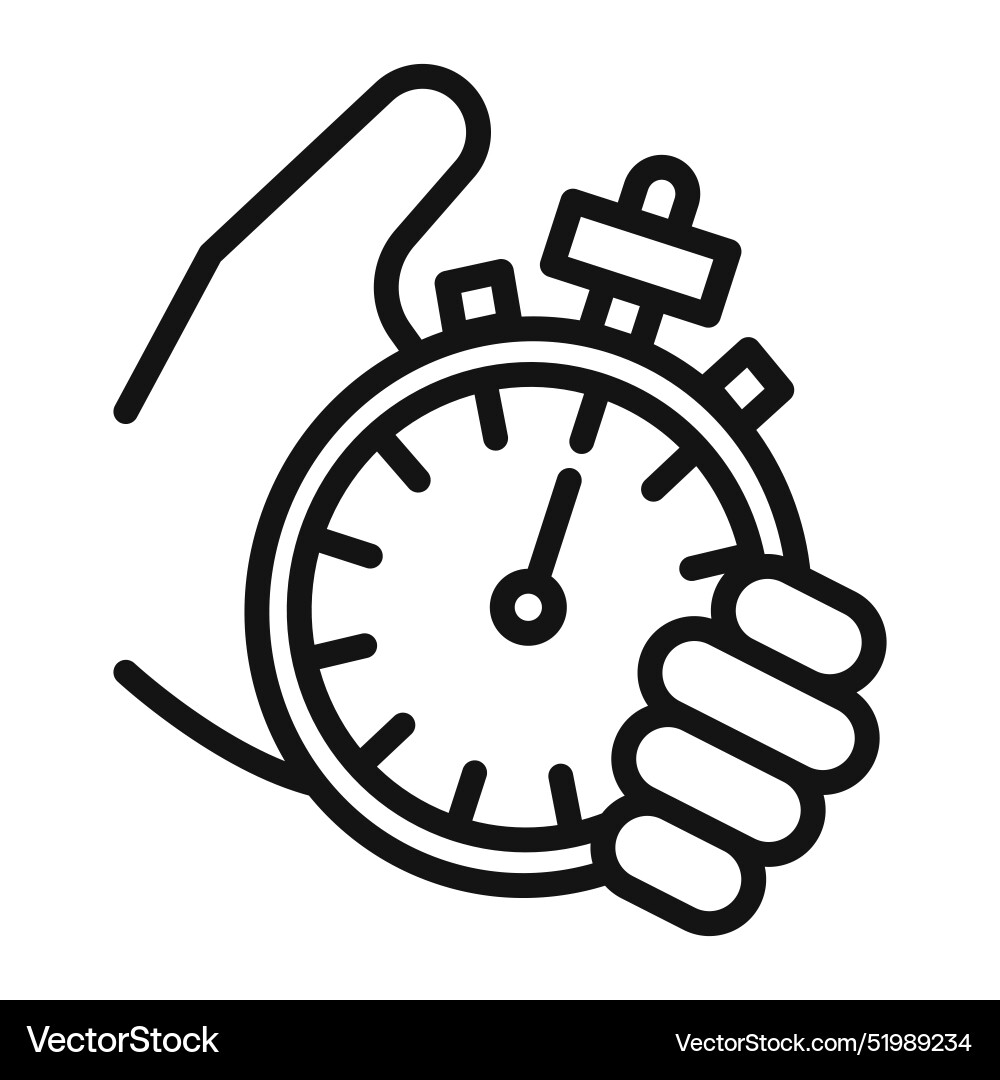 Testing time icon mark in filled style Royalty Free Vector