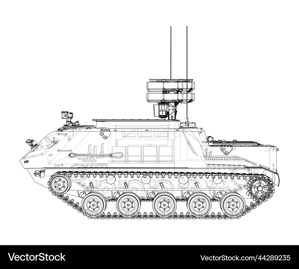 Anti-tank armored car Royalty Free Vector Image