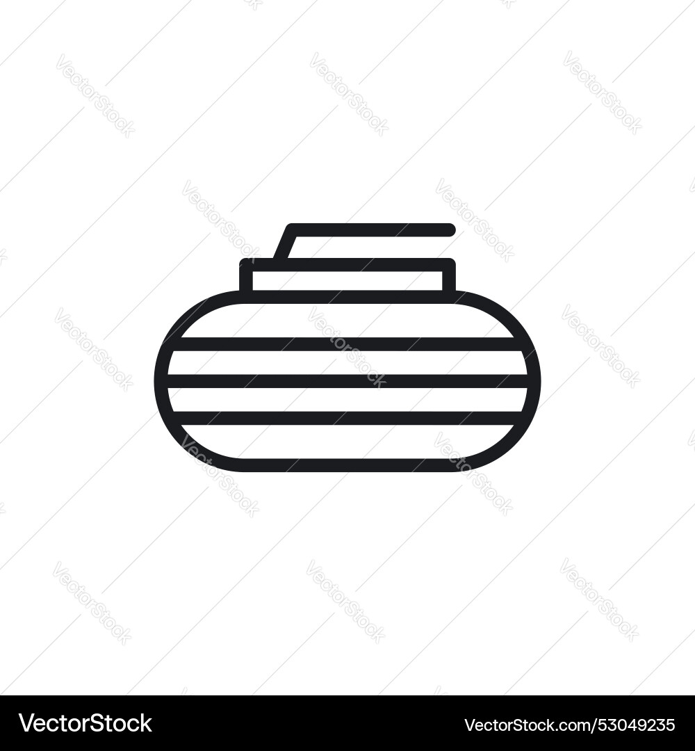 Curling stone icon isolated on white background Vector Image