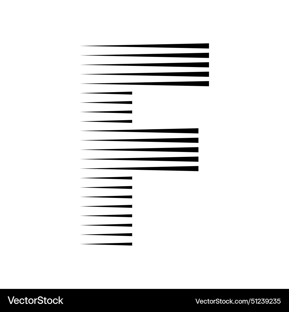 F letter lines logo icon Royalty Free Vector Image
