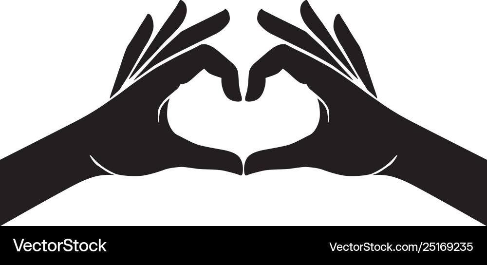 Hand heart Royalty Free Vector Image - VectorStock
