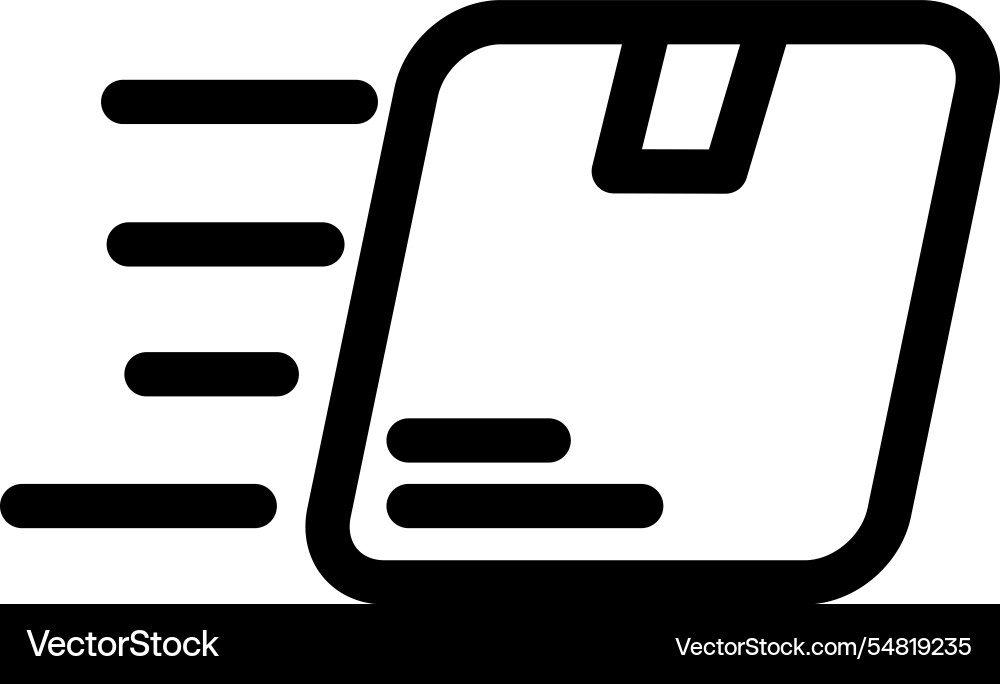 Package quick delivery - clean and modern Vector Image