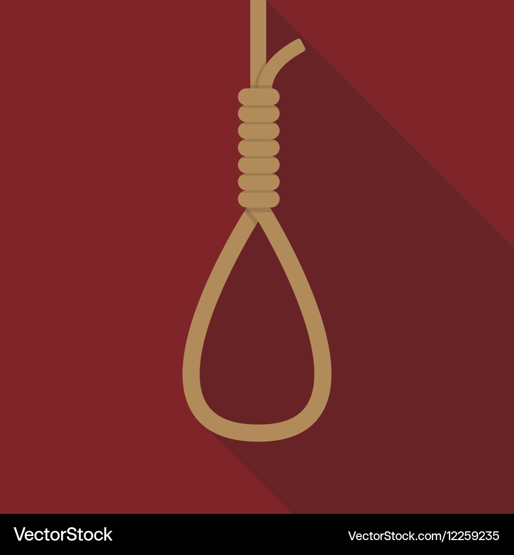 Rope hanging loop Royalty Free Vector Image - VectorStock