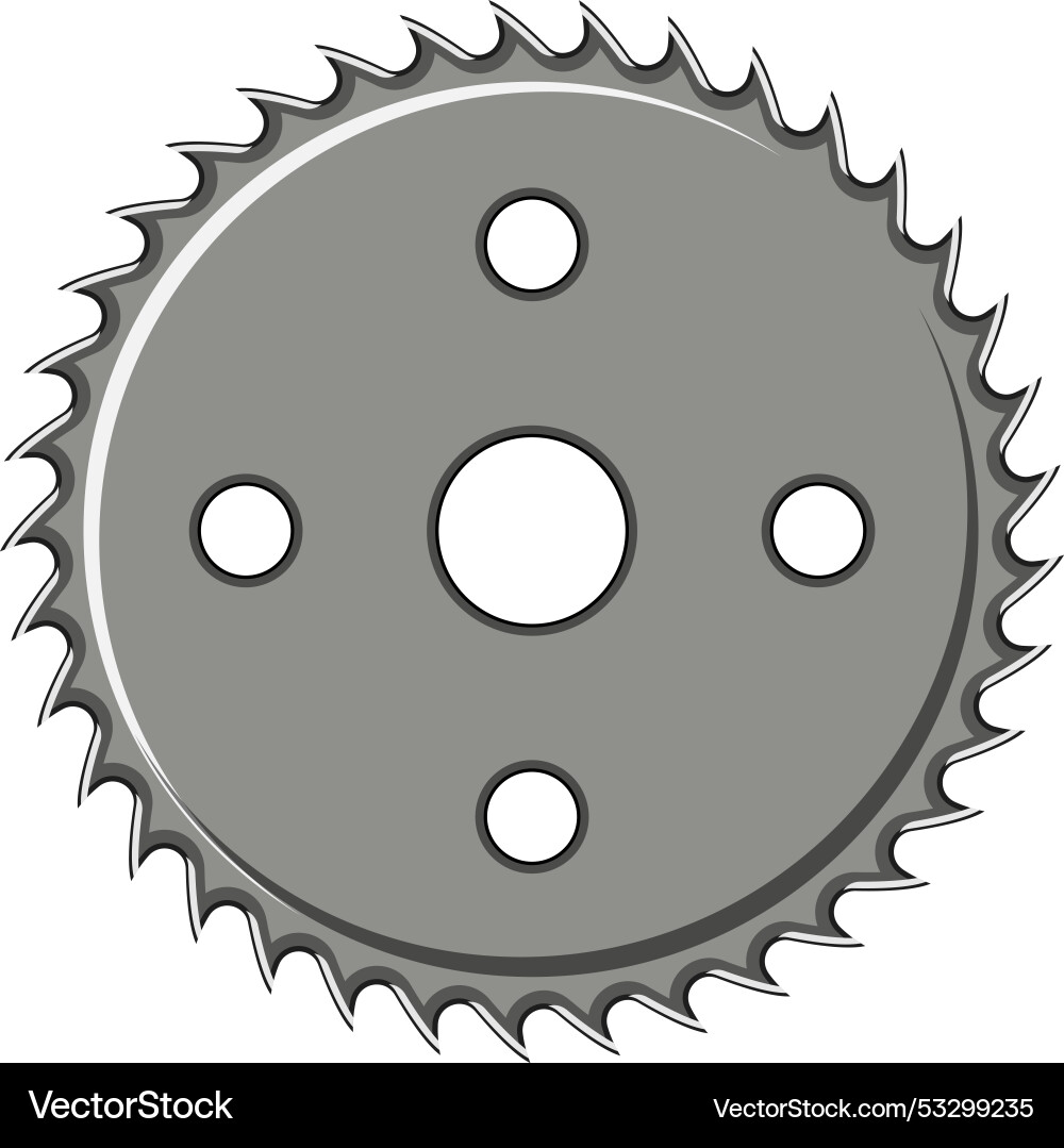 Speed circular saw blade cartoon Royalty Free Vector Image