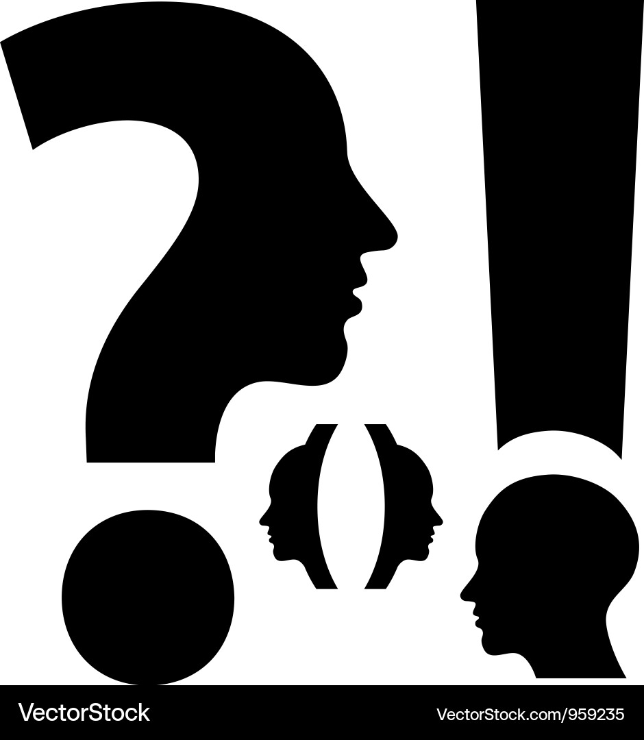 Unusual exclamation mark question brackets Vector Image