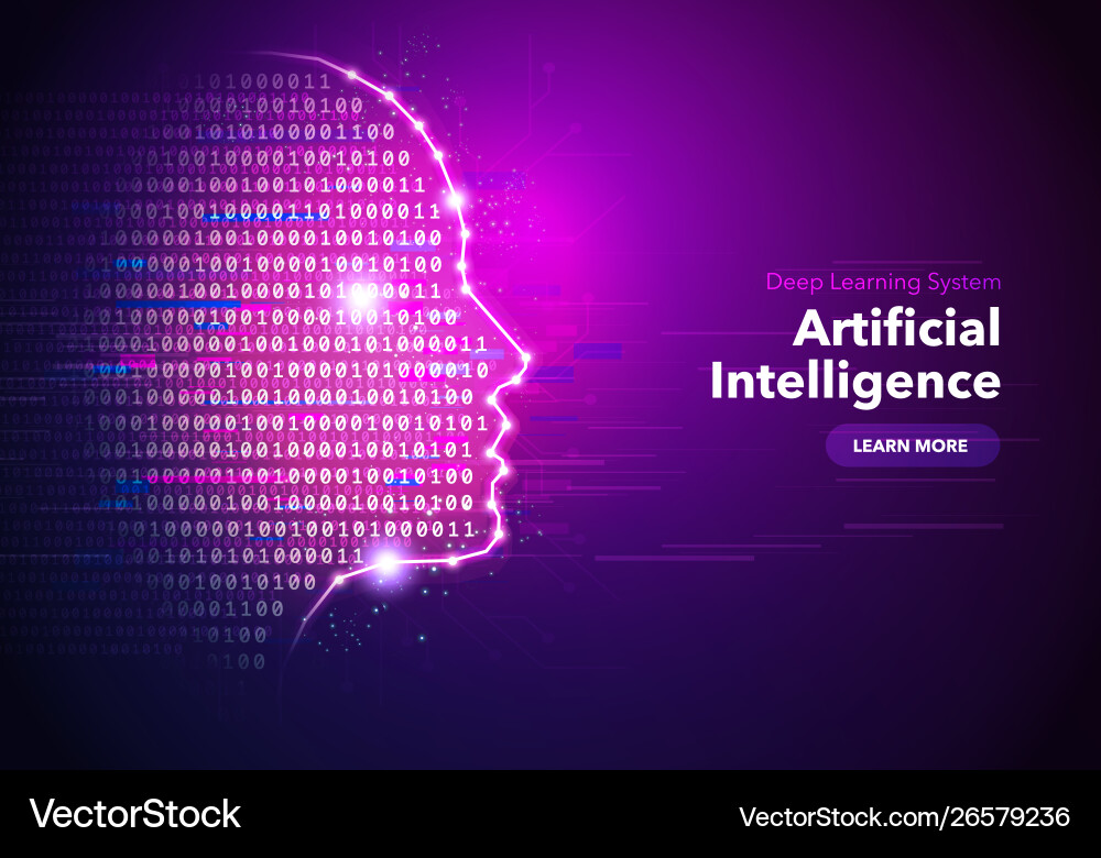 Artificial intelligence concept banner design Vector Image