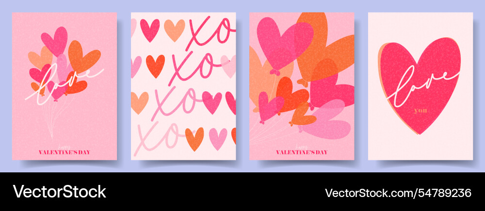 Concept valentines day posters Royalty Free Vector Image