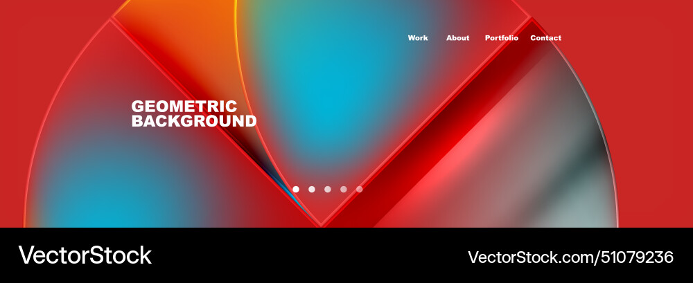 Geometric pattern of red blue and gray circles Vector Image